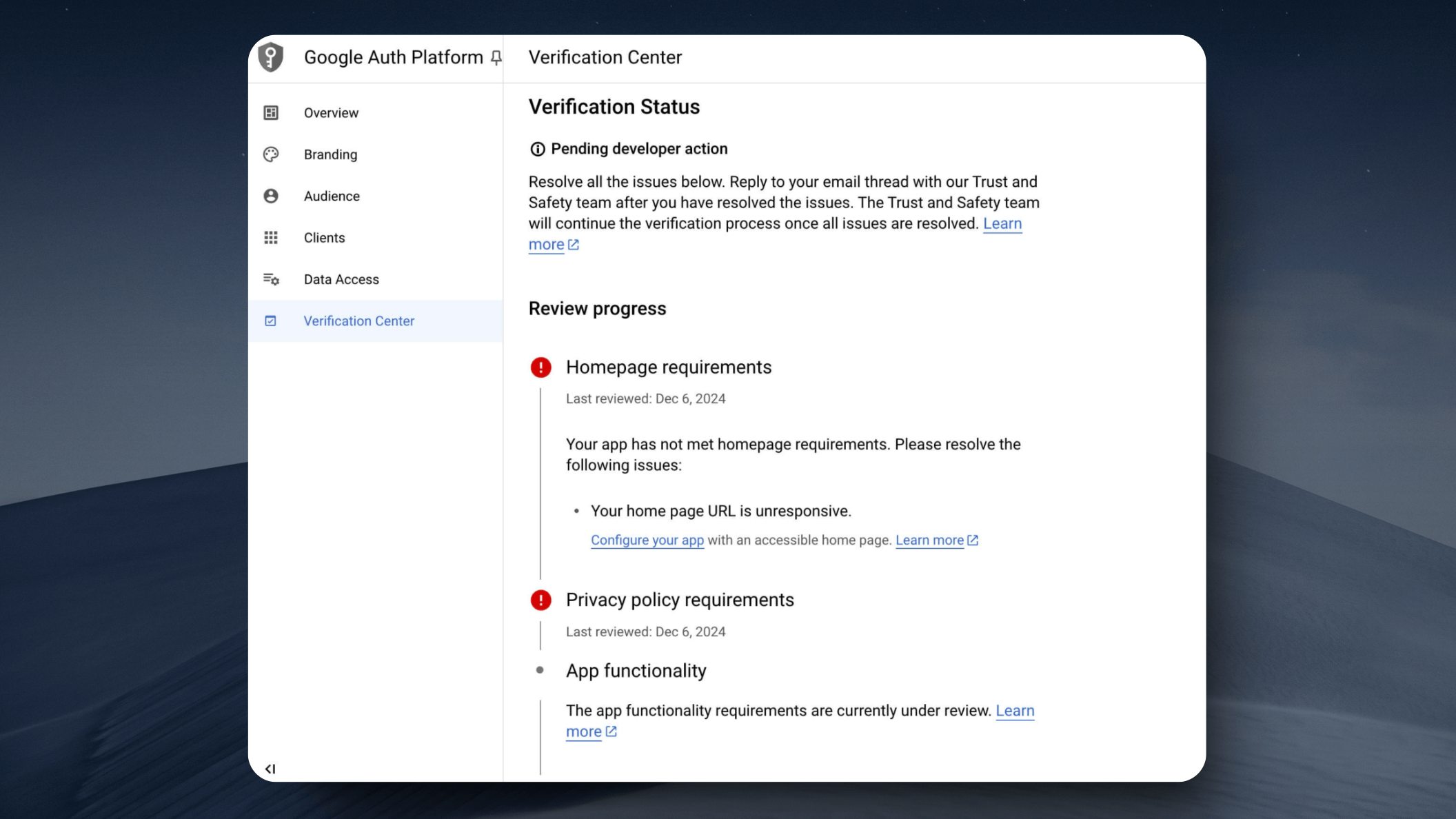 How to Fix Google Auth Platform Verification Issues (Your home page URL is unresponsive)